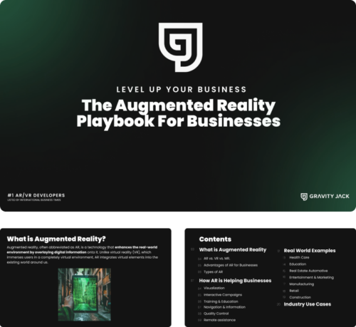 Augmented Reality Playbook & Guide for Businesses - Gravity Jack
